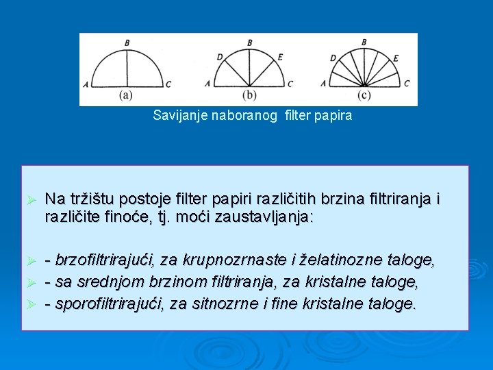 Uvod u laboratorijski rad TEHNIKE RAZDVAJANJA I PREIAVANJA