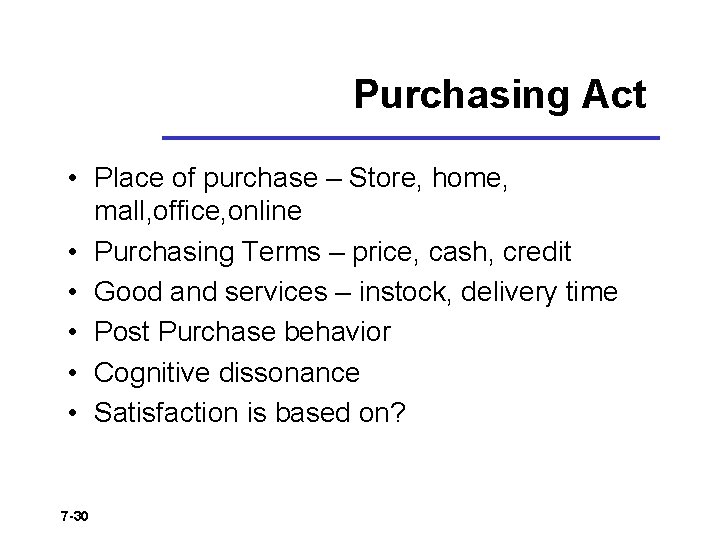 Chapter 7 Identifying and Understanding Consumers Dr Pointer