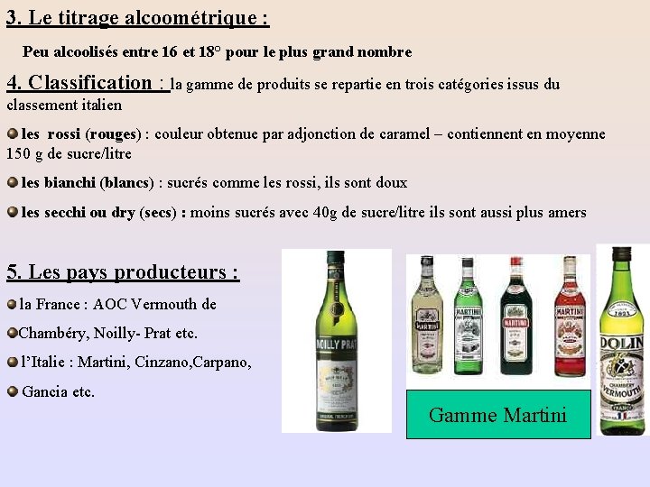 ORGANIGRAMME Boissons Apritives Digestives ORGANIGRAMME DES BOISSONS ...