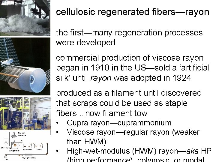 FASH 15 textiles manufactured regenerated fibers manufactured regenerated