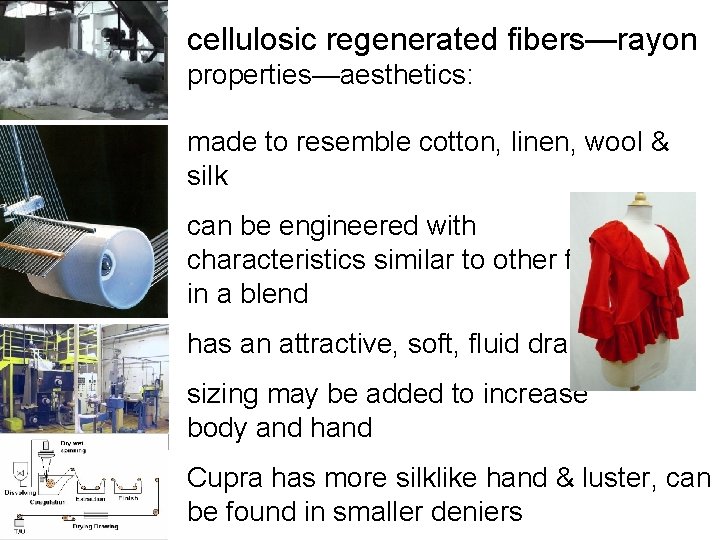 FASH 15 textiles manufactured regenerated fibers manufactured regenerated