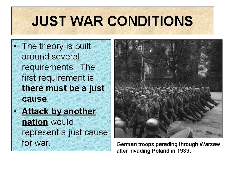 PEACE EDUCATION SCOTLAND JUST WAR THEORY This theory