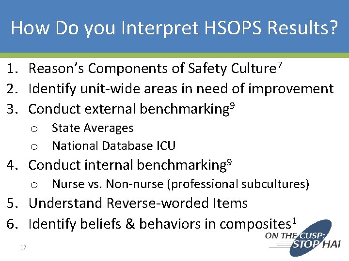 Connecting the Dots Improving Unit Safety Culture to
