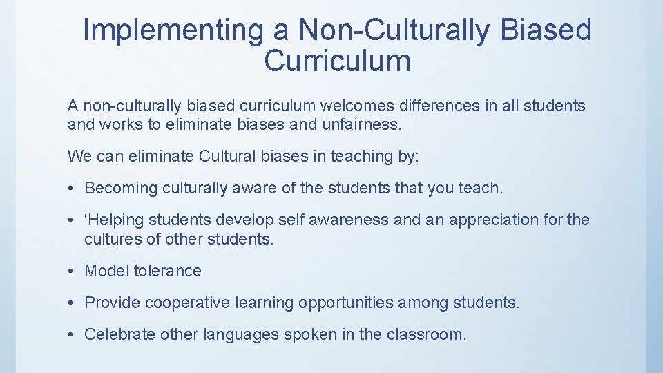 Curriculum Integration to Promote Student Outcomes Michelle Williams