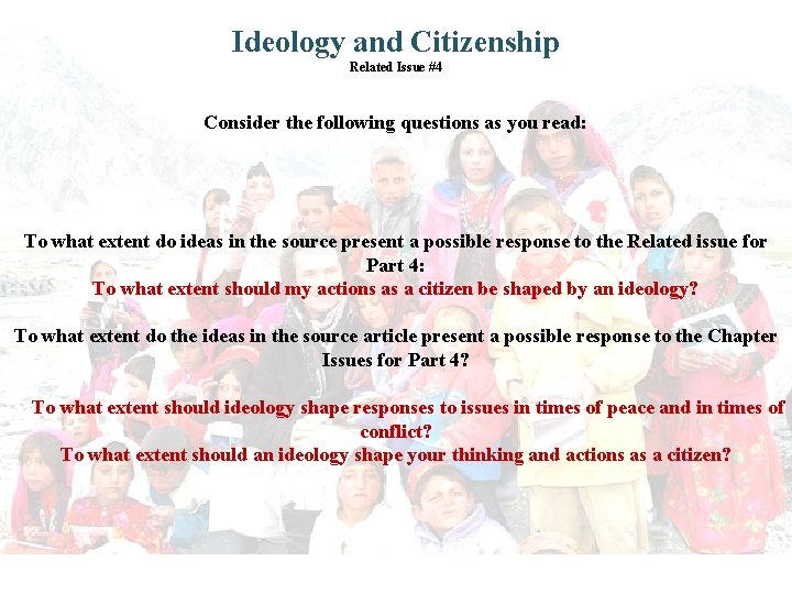 Ideology and Citizenship Related Issue 4 In Units