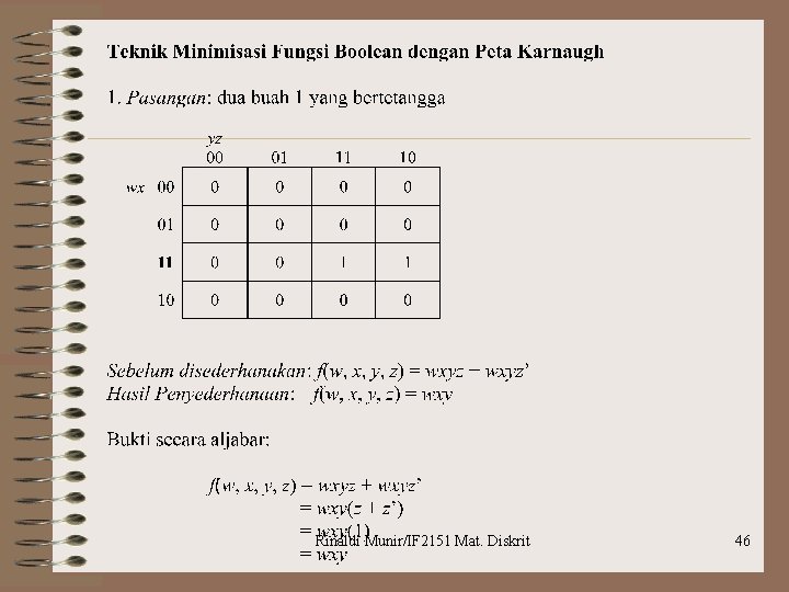 Aljabar Boolean Bahan Kuliah IF 2151 Matematika Diskrit