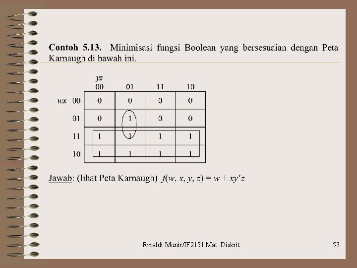 Aljabar Boolean Bahan Kuliah IF 2151 Matematika Diskrit