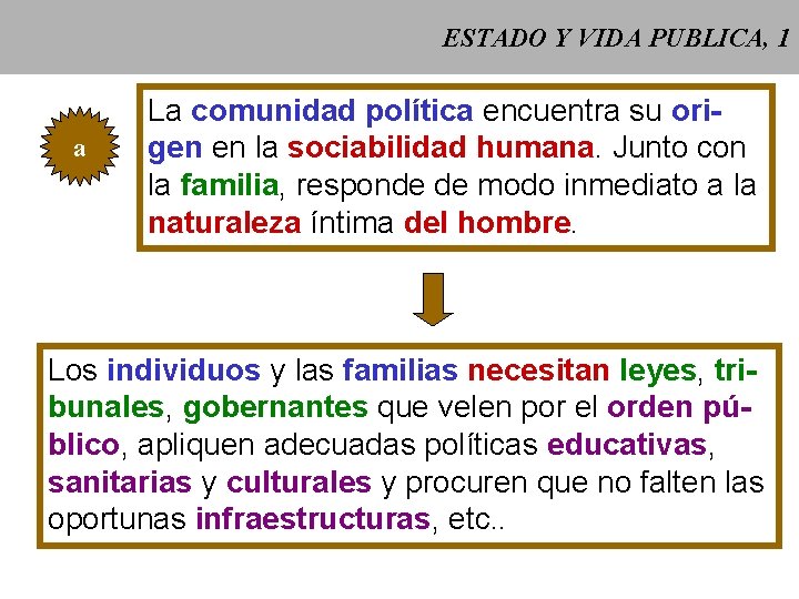 ESTADO Y VIDA PUBLICA 1 a La comunidad