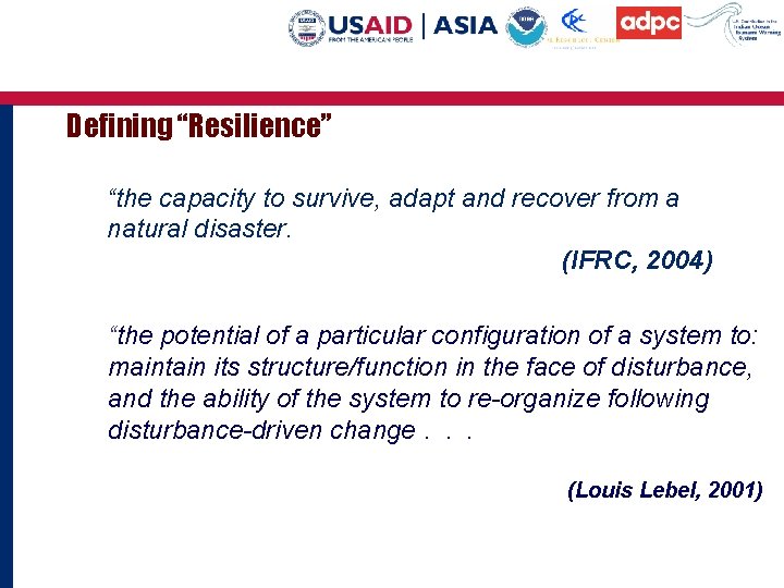 Coastal Community Resilience CCR initiative under the U