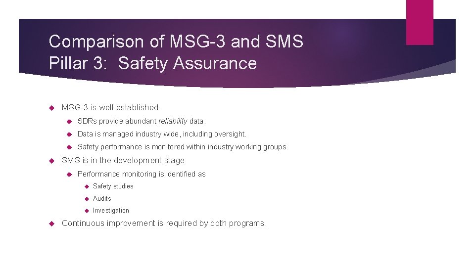 Aviation Safety Management Systems A comparative analysis between