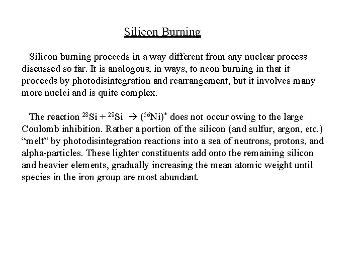 Lecture 12 Advanced Stages of Stellar Evolution II