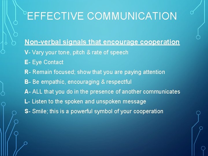 EFFECTIVE COMMUNICATION SKILLS Ingrid Tugwell 843 529 0098