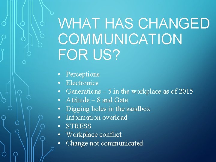 EFFECTIVE COMMUNICATION SKILLS Ingrid Tugwell 843 529 0098