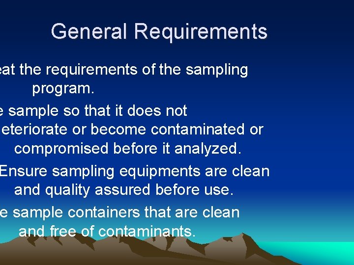 Collection and Preservation of Water and Wastewater Samples