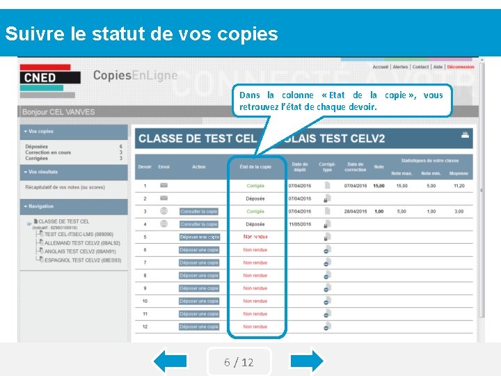Copies En Ligne CEL TUTORIEL INTERACTIF www cned
