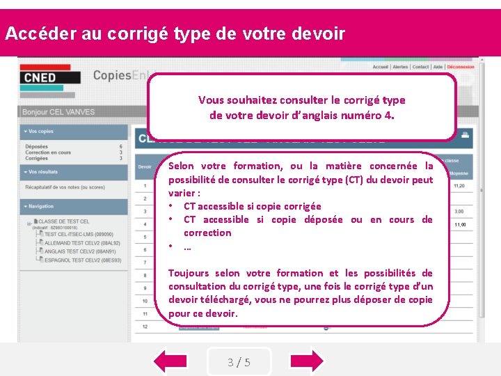 Copies En Ligne CEL TUTORIEL INTERACTIF www cned