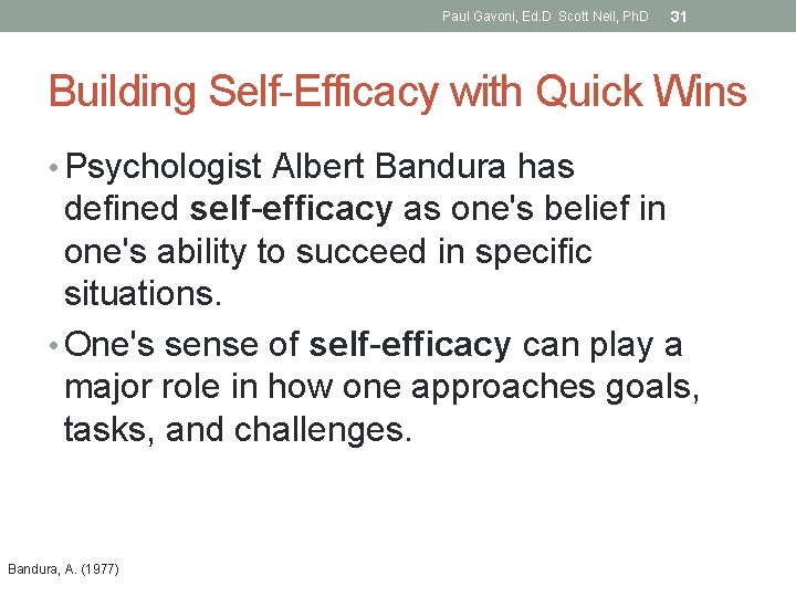 QUICK WINS SCHOOL TURNAROUND STRATEGIES FOR BRINGING OUT