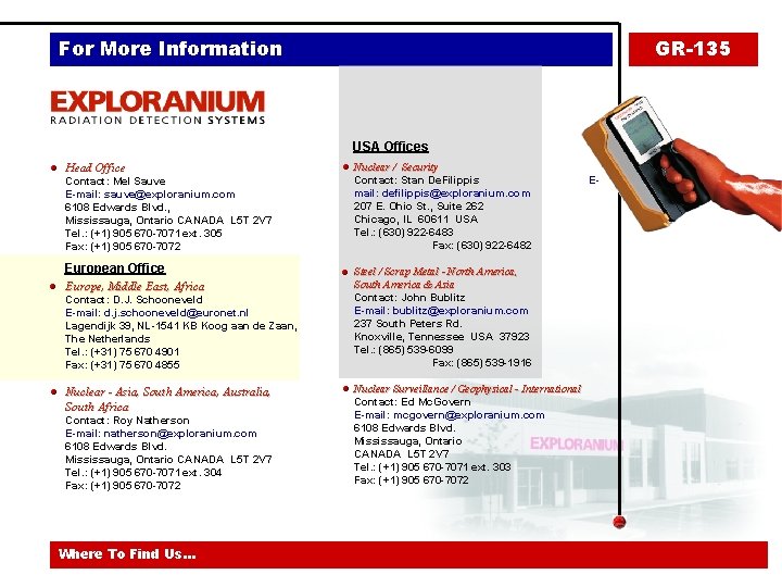 First Level Response Complete Radiation Protection GammaNeutron Search