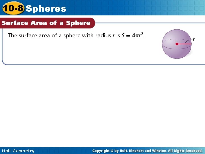 10 8 Spheres Warm Up Find each measurement