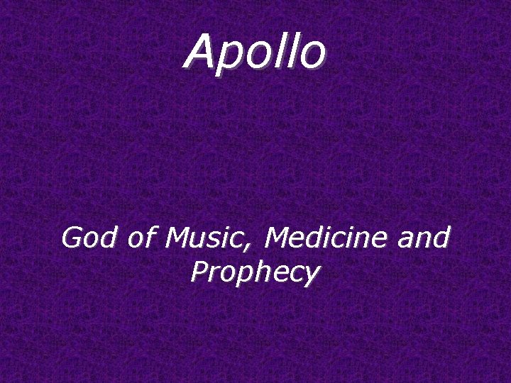 Apollo God of Music Medicine and Prophecy Iconography