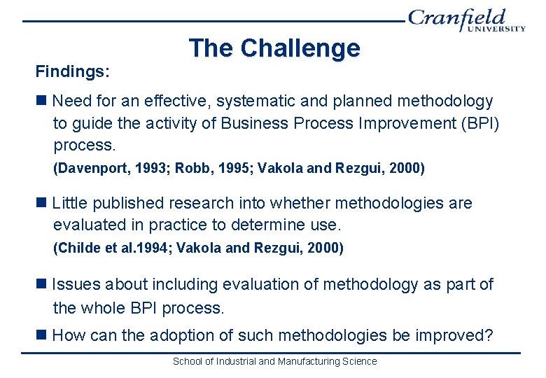 Forming and testing a workbookbased methodology for Business