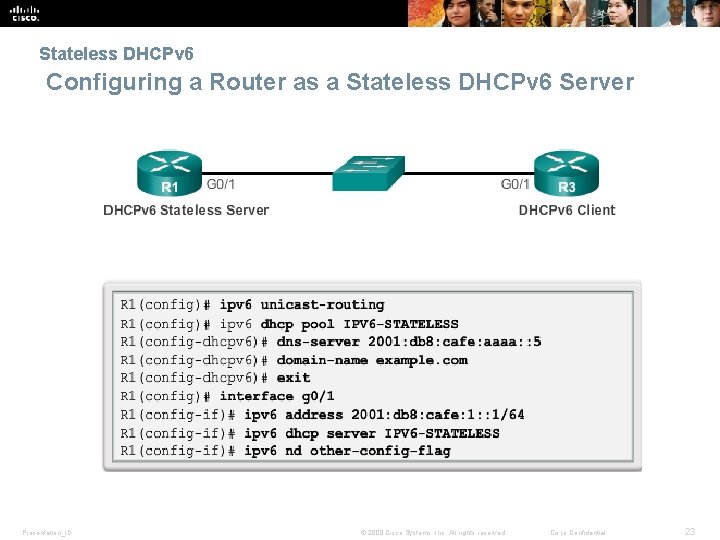 Chapter 10 DHCP Routing and Switching Essentials PresentationID