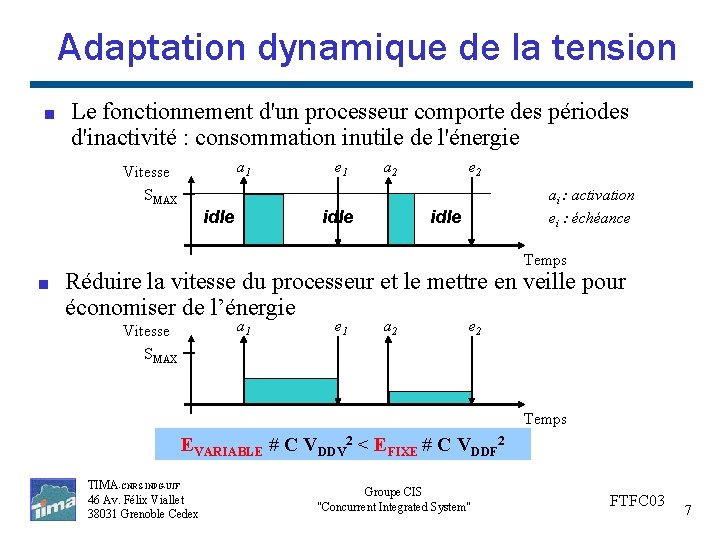 Adaptation dynamique de la puissance des systmes embarqus