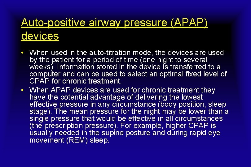 Automatic CPAP For OSAS BY AHMAD YOUNES PROFESSOR