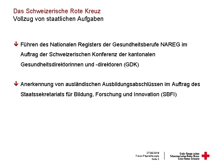 Fachbereich Gesundheitsberufe Marc Bieri Das Schweizerische Rote Kreuz