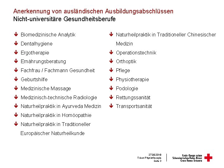 Fachbereich Gesundheitsberufe Marc Bieri Das Schweizerische Rote Kreuz