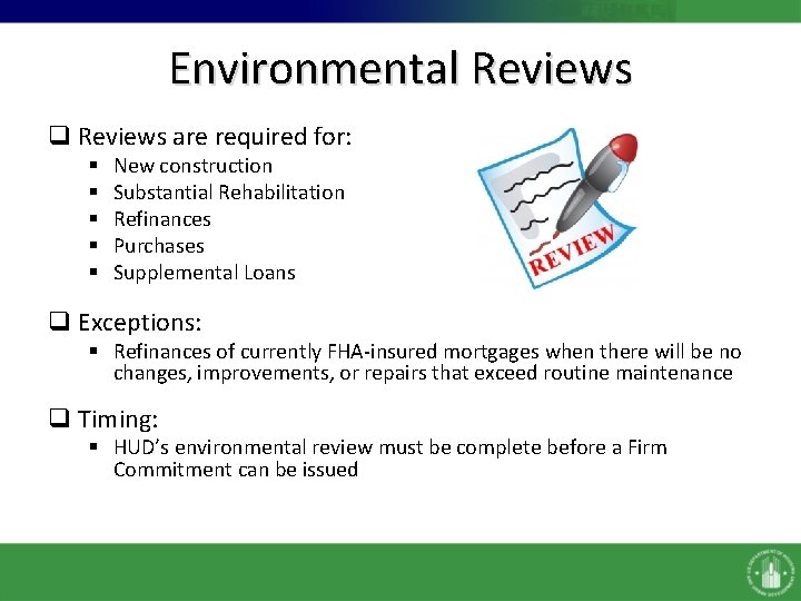 Section 232 Environmental Review Handbook Chapter 7 Environmental