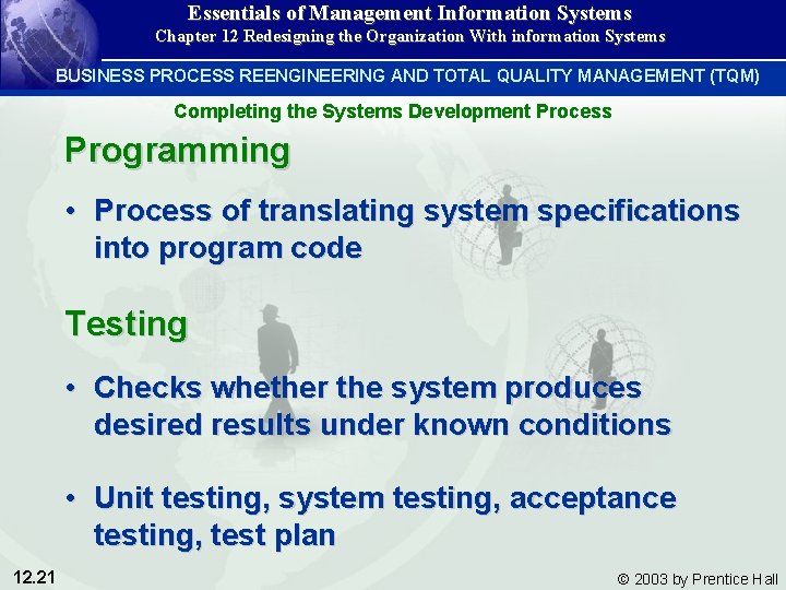 Chapter 12 REDESIGNING THE ORGANIZATION WITH INFORMATION SYSTEMS