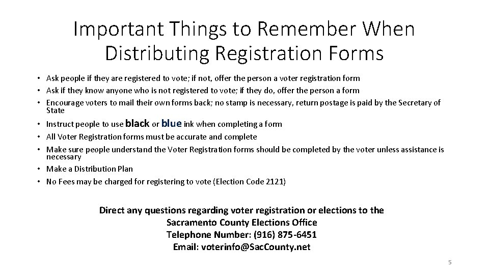 County of Sacramento Voter Registration and Elections Guide