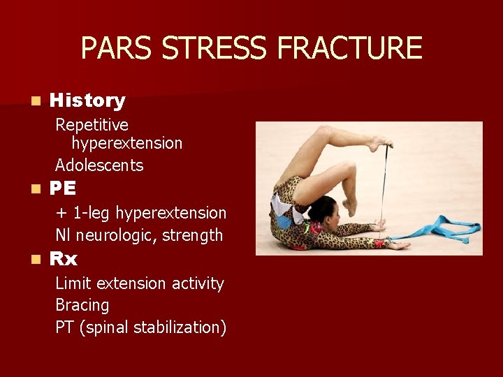 BACK EVALUATION Sara Brown D O Assistant Professor