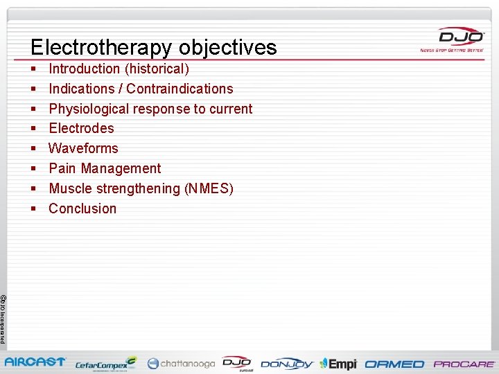 Electrotherapy Overview Farley Brown Product Manager Recovery ...