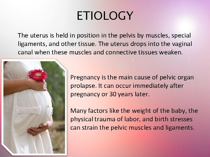 Uterine Prolapse Uterine prolapse dropped uterus is a