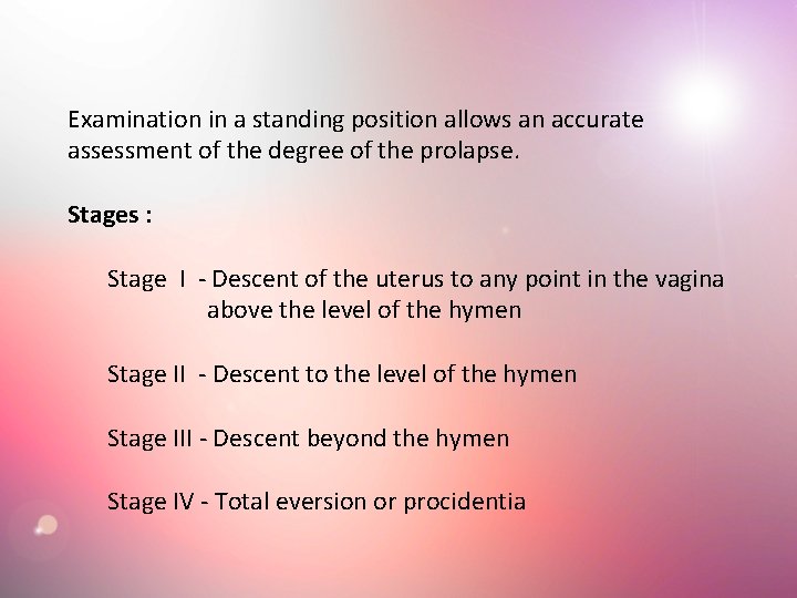 Uterine Prolapse Uterine prolapse dropped uterus is a