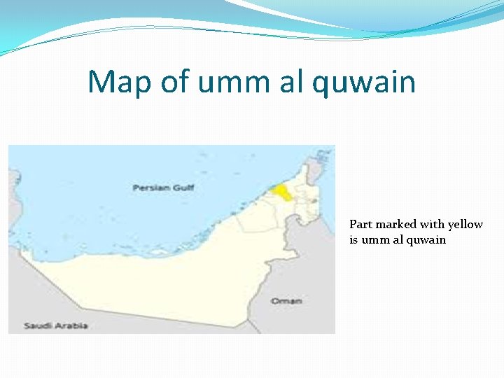 Umm al quwain Map of umm al quwain