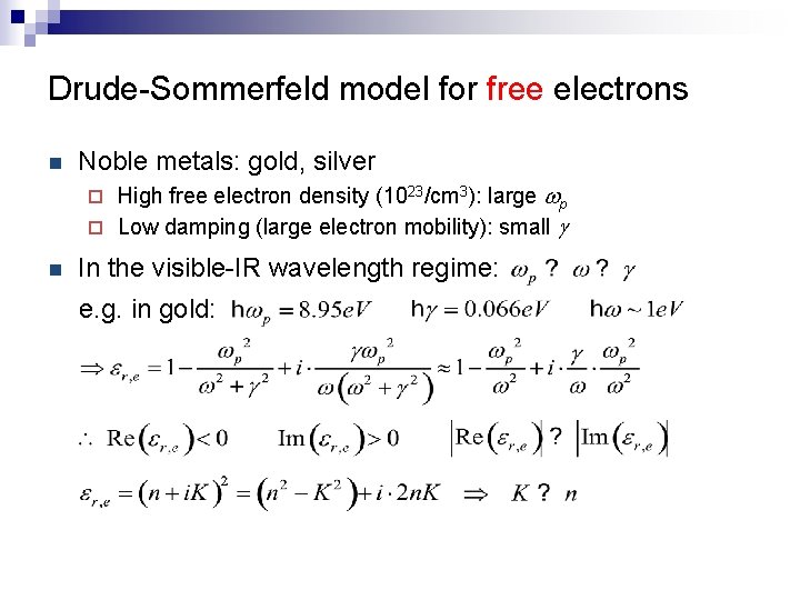 MSEG 667 Nanophotonics Materials and Devices 6 Surface