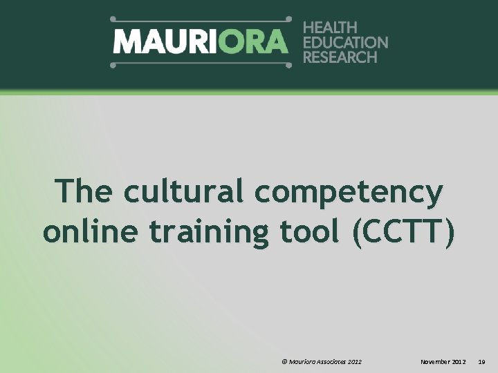 Mori Cultural Competency in Aotearoa NZ Indigenous Allied