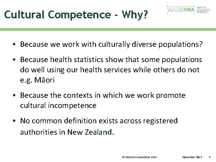 Mori Cultural Competency in Aotearoa NZ Indigenous Allied