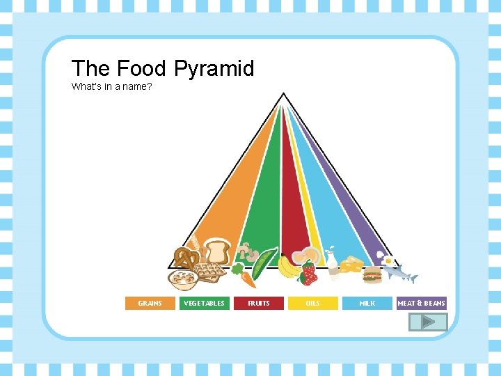 the FOOD Pyramid Steps to a healthier you