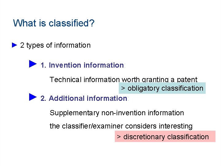 Questionsconcerns patentscopewipo int Agenda IPC brief introduction IPC
