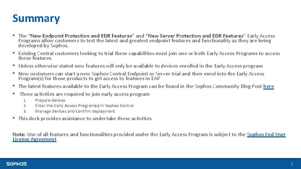 Sophos New Endpoint Protection and EDR Features and