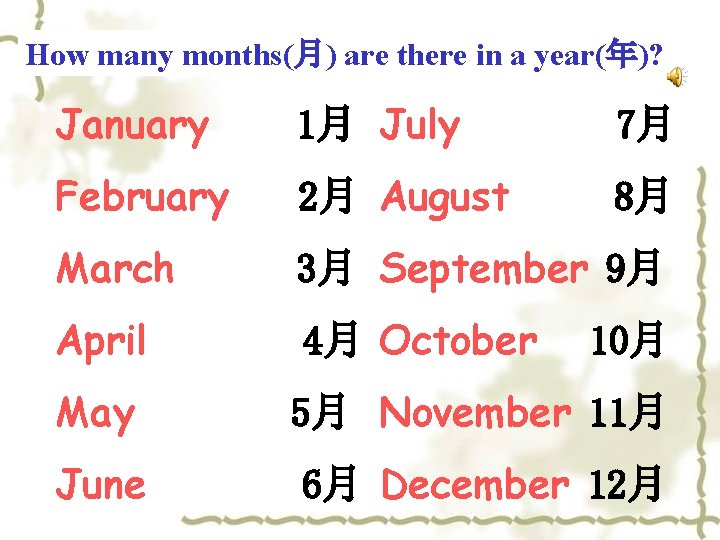 How many months are there in a year