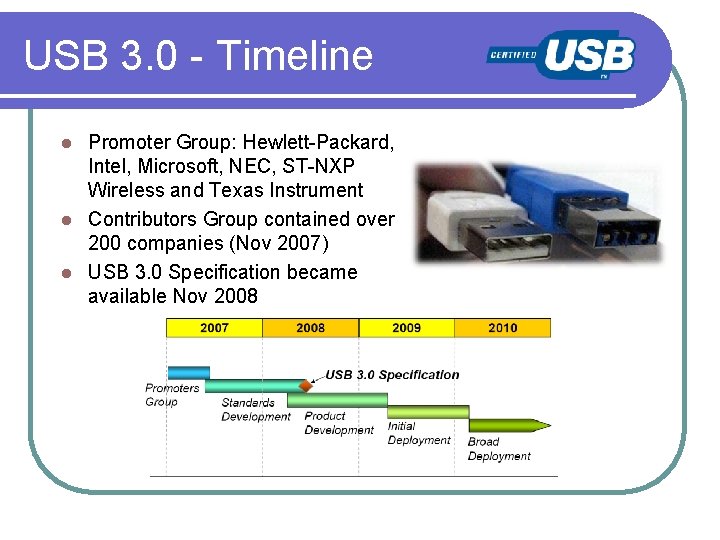 Universal Serial Bus Evann Seary Mike Kezele Content