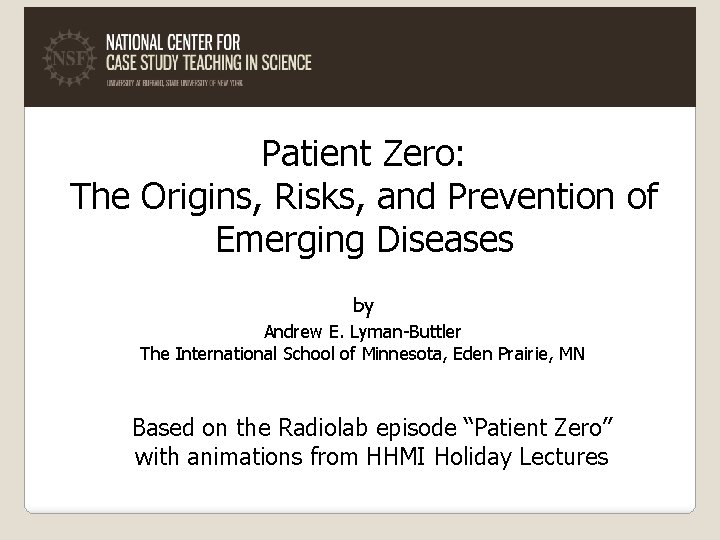 Patient Zero The Origins Risks and Prevention of