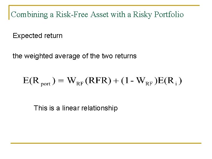 Chapter 8 An Introduction to Asset Pricing Models