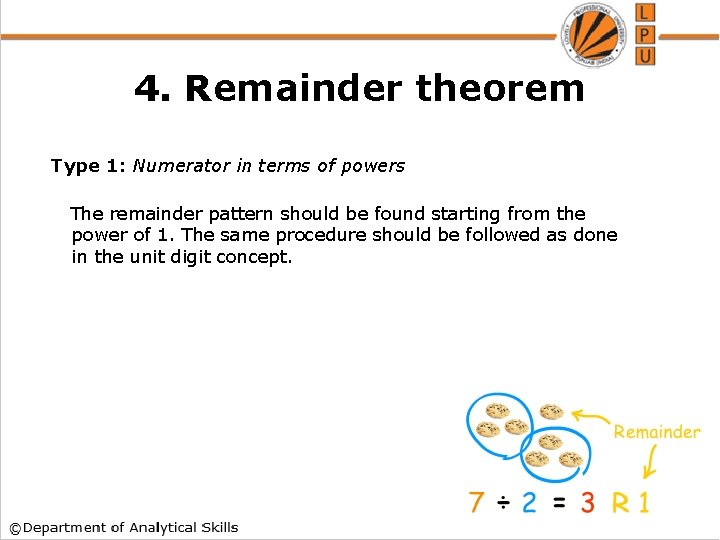 Number Systems Content TYPES OF NUMBERS i How