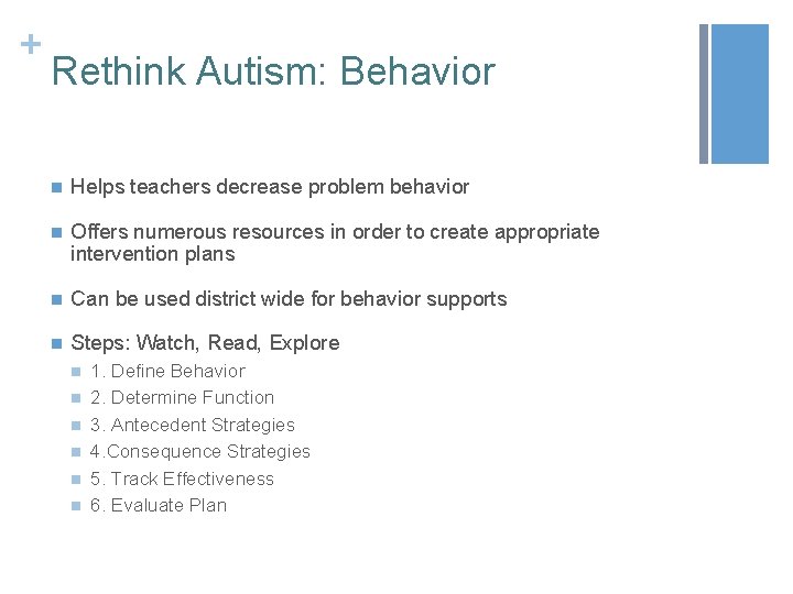 Overview of The Autism Curriculum Encyclopedia ACE Rethink